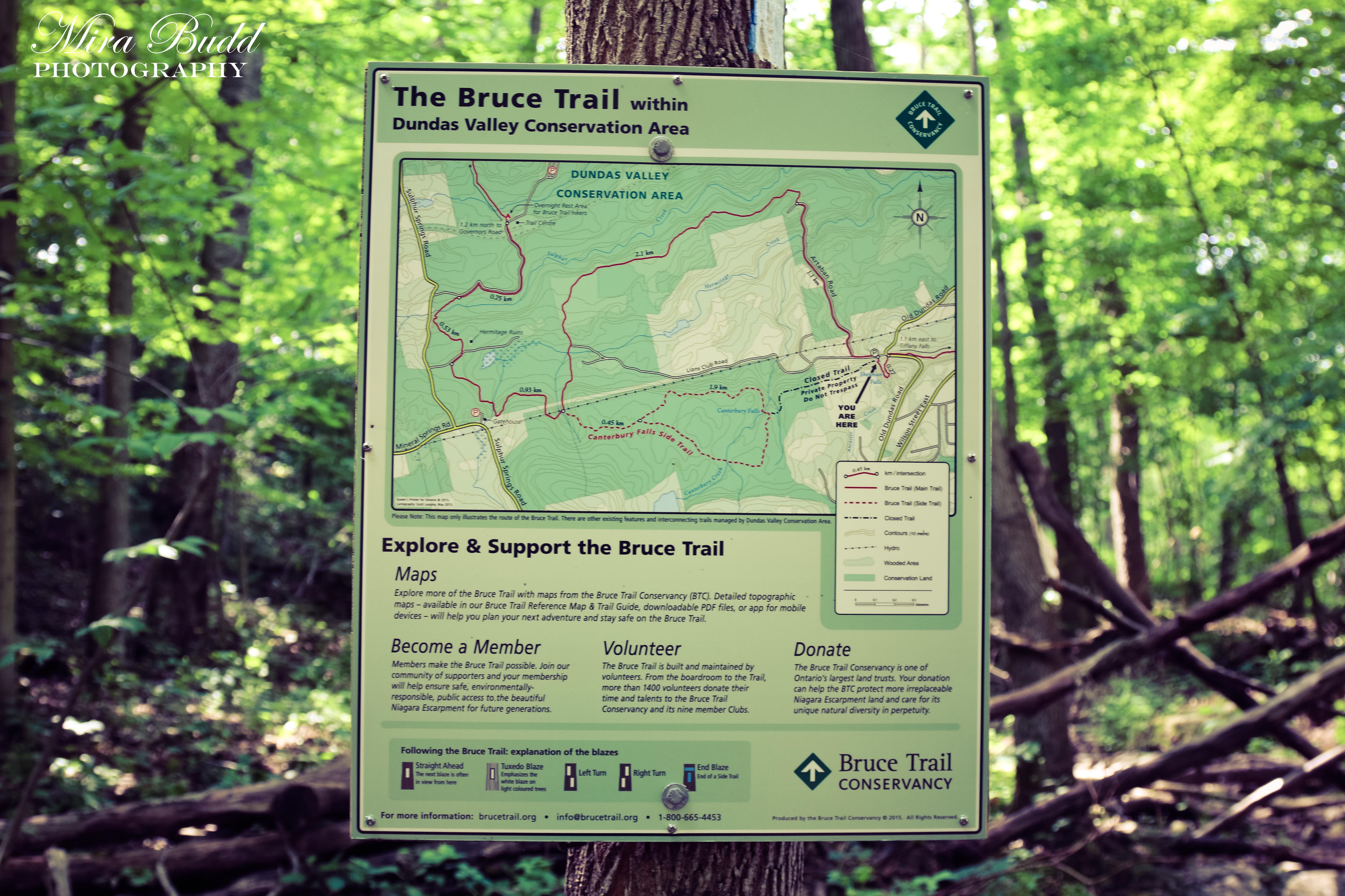 The Bruce Trail Map Sherman Falls – Lifeology 101